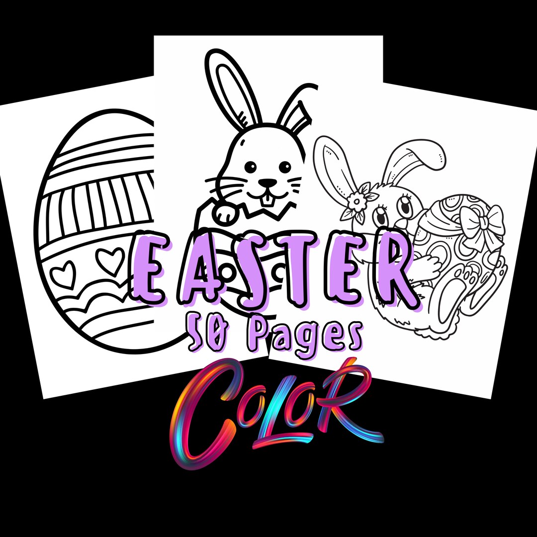 Easter Coloring Book Pages | 50 Printable Easter Pages Colouring Book ...