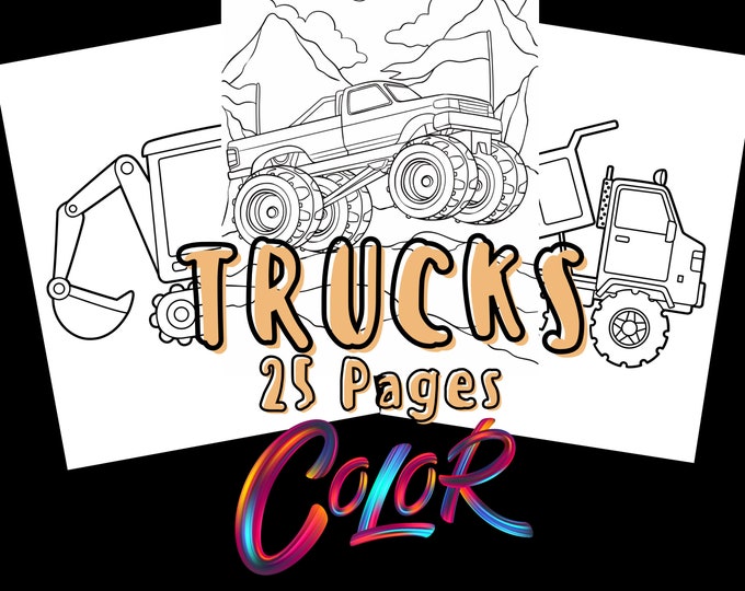 40 Trucks Coloring Pages | Fun Kids Coloring Pages | Stress Relief and ...