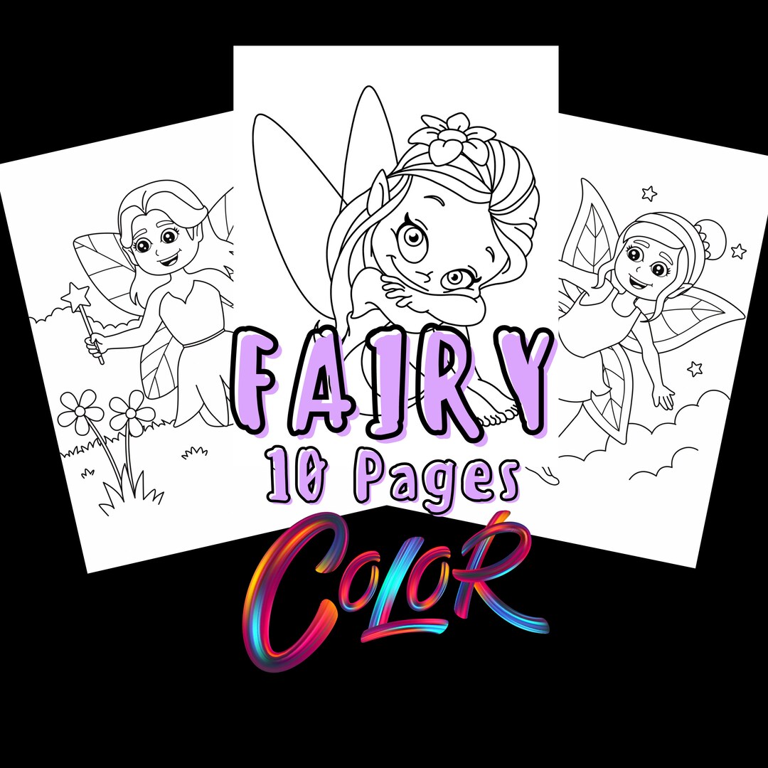 Fairy Coloring Book Pages | 10 Printable Fairy Pages Colouring Book for ...