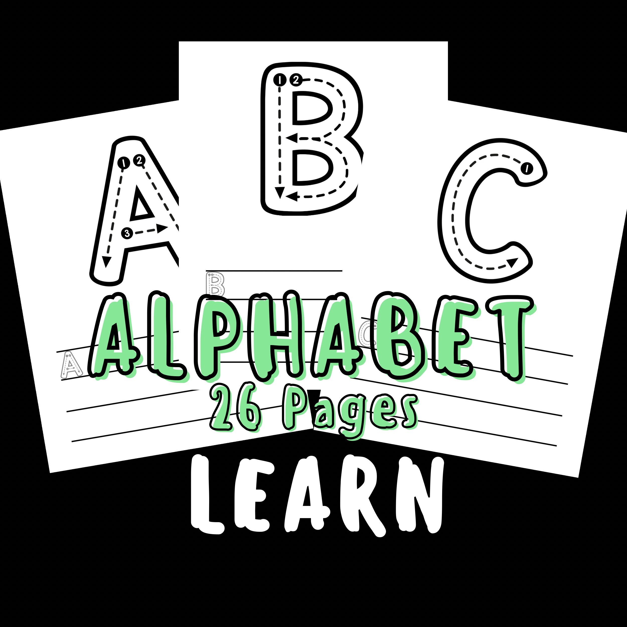 Learn the Alphabet 26 Printable PDF Pages to Teach Kids to Write the ...