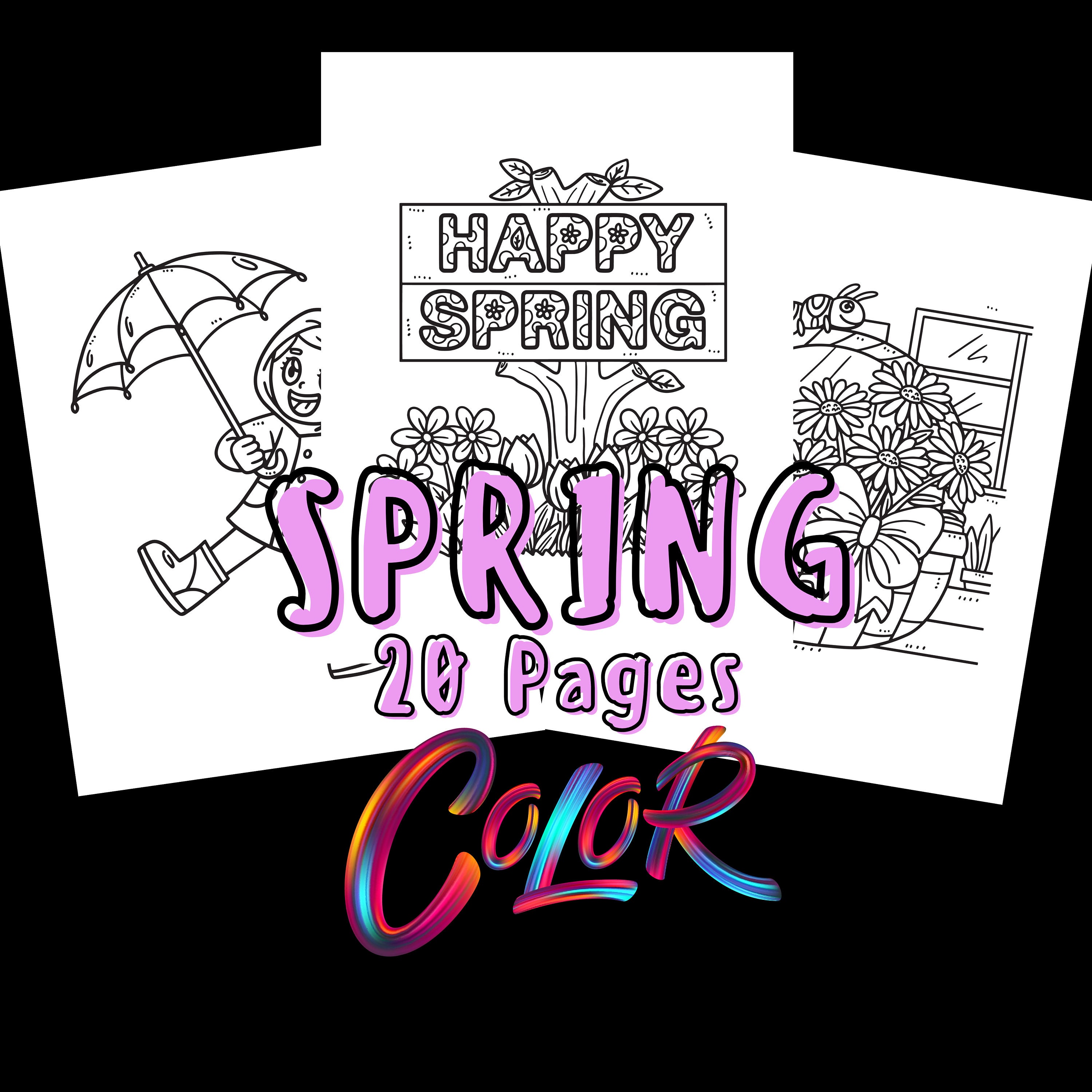 Spring Season Coloring Pages | 20 Pages of Spring Settings, Bugs ...