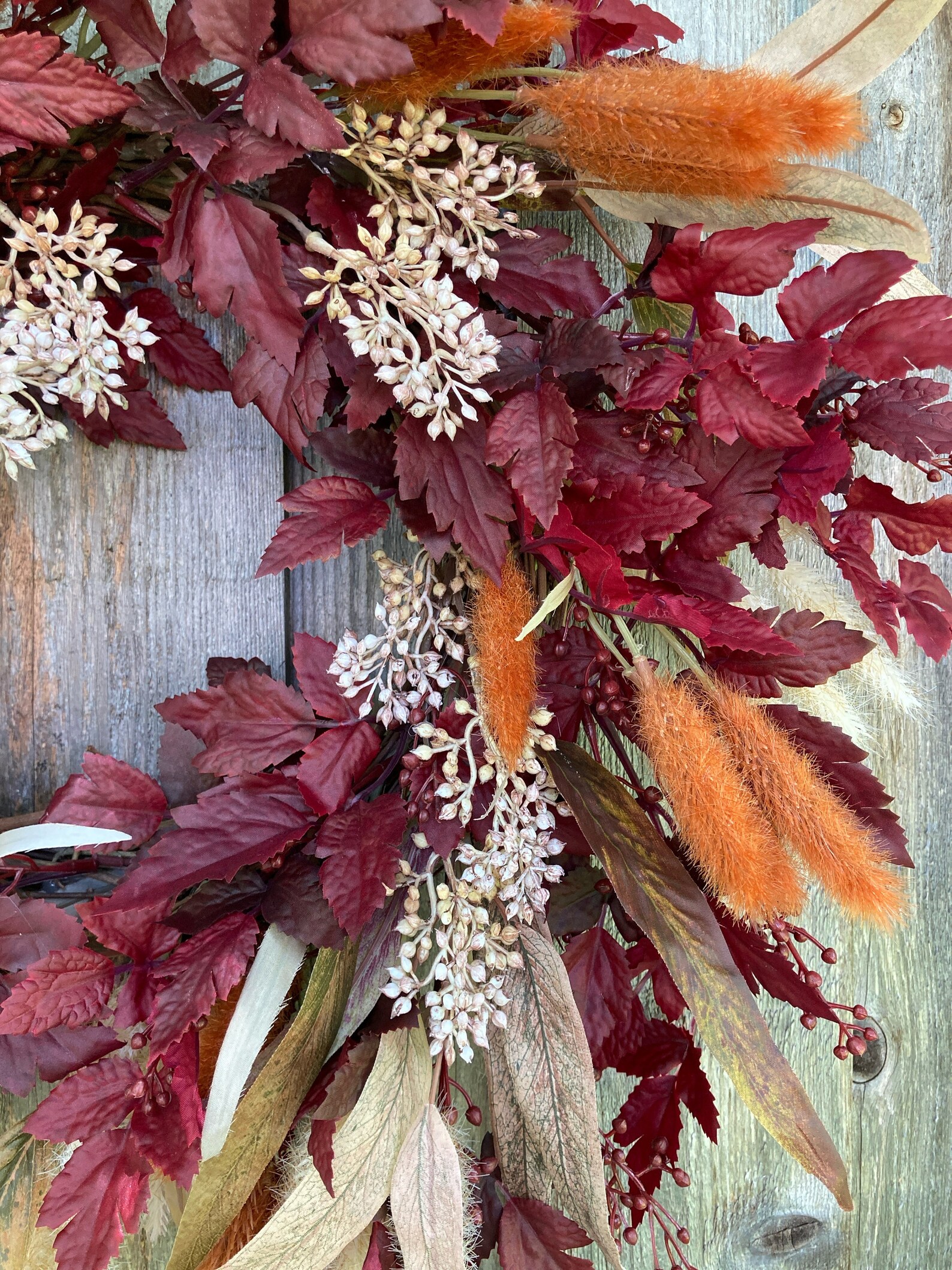 Fall Foliage and Berries Front Door Wreath. Everyday Handmade ...