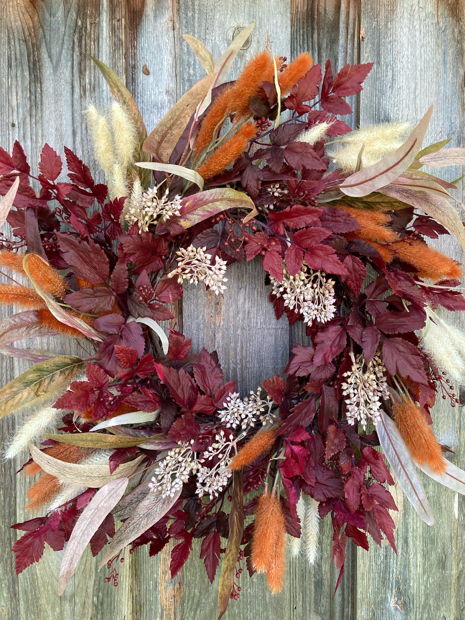 Fall Foliage and Berries Front Door Wreath. Everyday Handmade ...