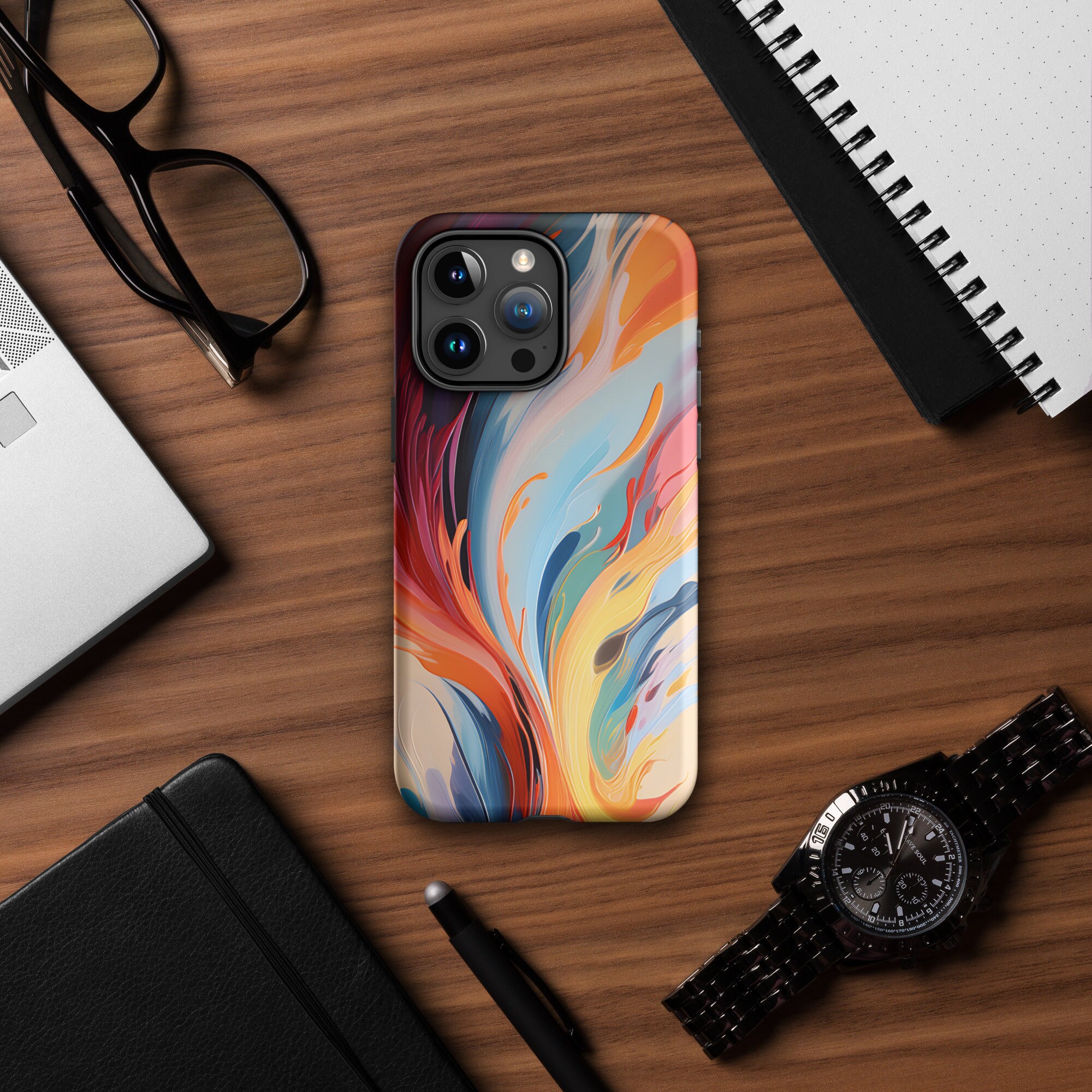 Narafox Color Splash Abstract Art iPhone Case Colorful Phone Case Tough ...