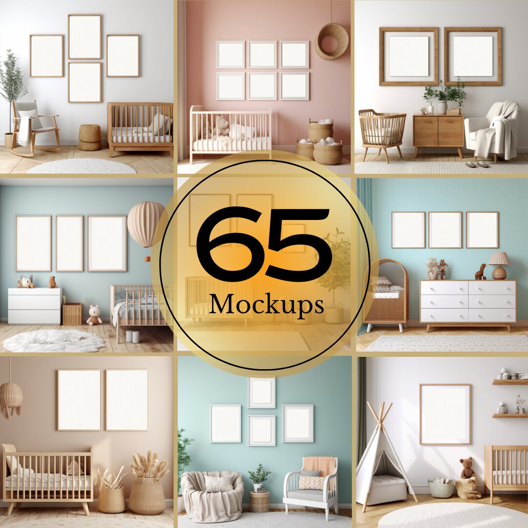 65 Nursery Mockup Bundle PDF Frame Mockup Bundle Frame Mock - Etsy