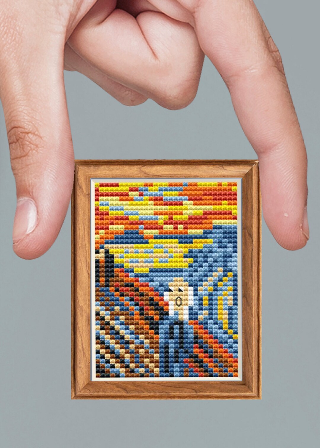 Edvard Munch Cross Stitch Pattern Embroidery for Beginners . Modern ...