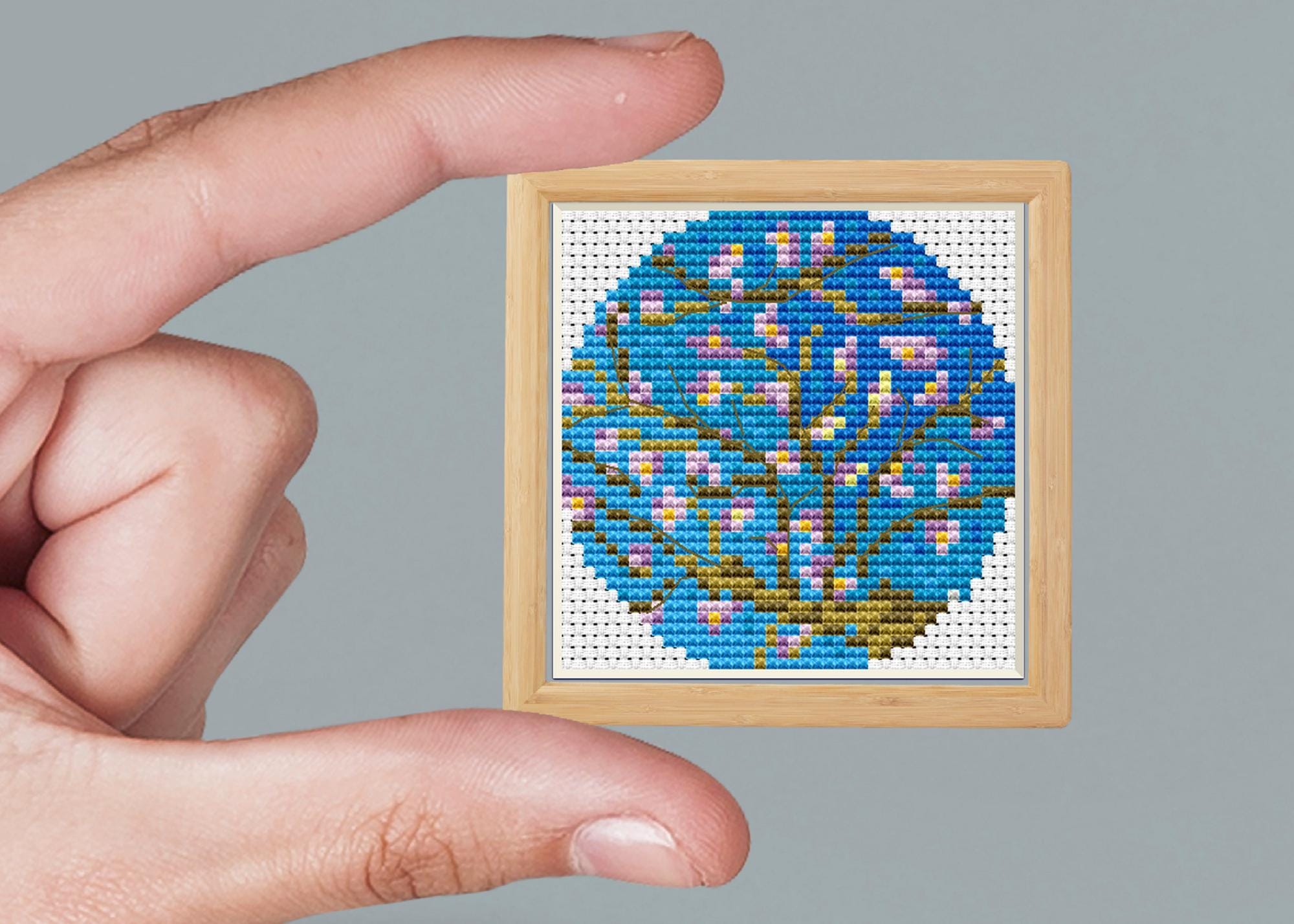 Van Gogh Almond Branches Cross Stitch Pattern: Miniature Art (PDF ...
