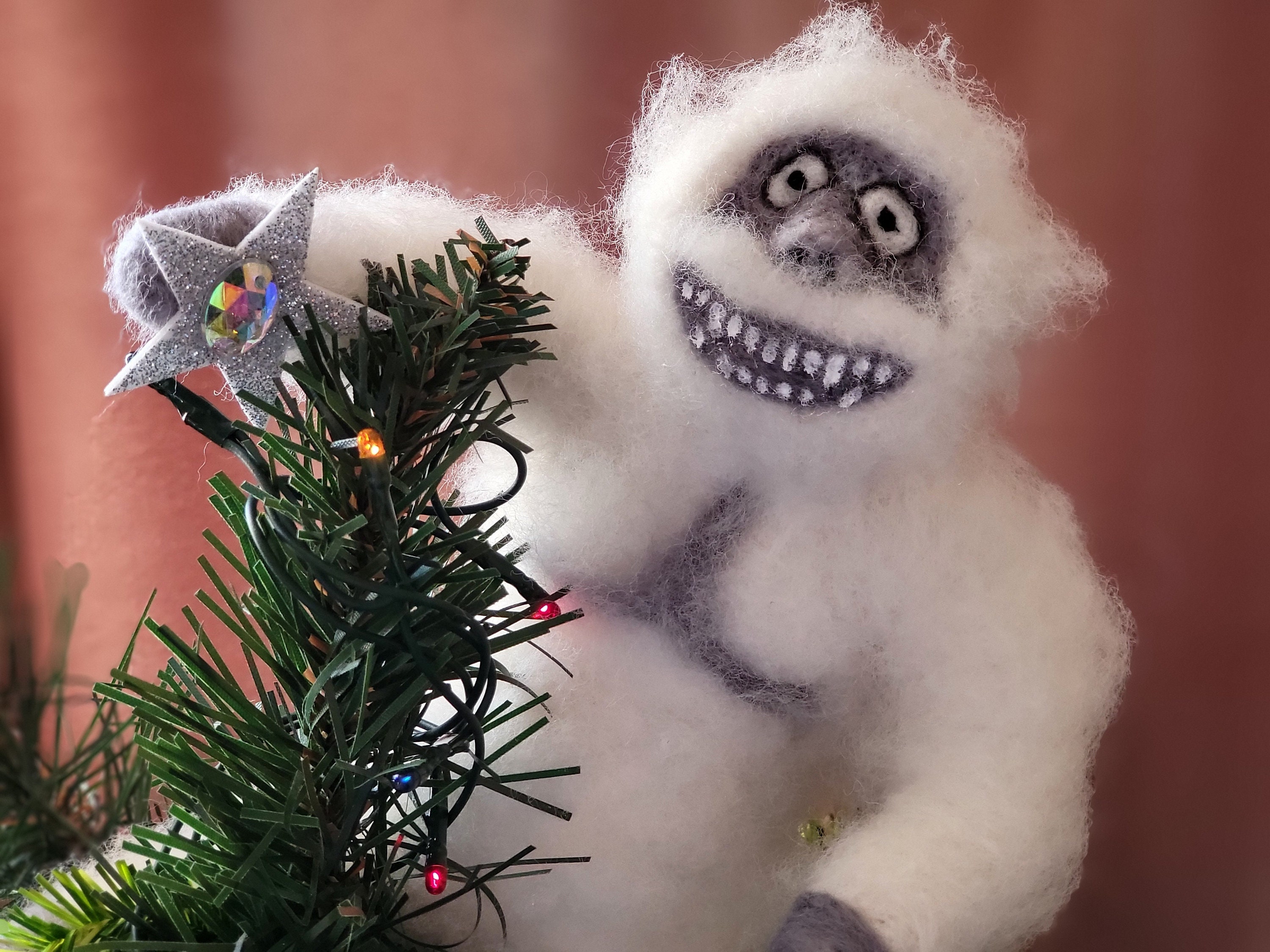 Abominable Snowman Christmas Tree Topper Abominable Snowman Felt
