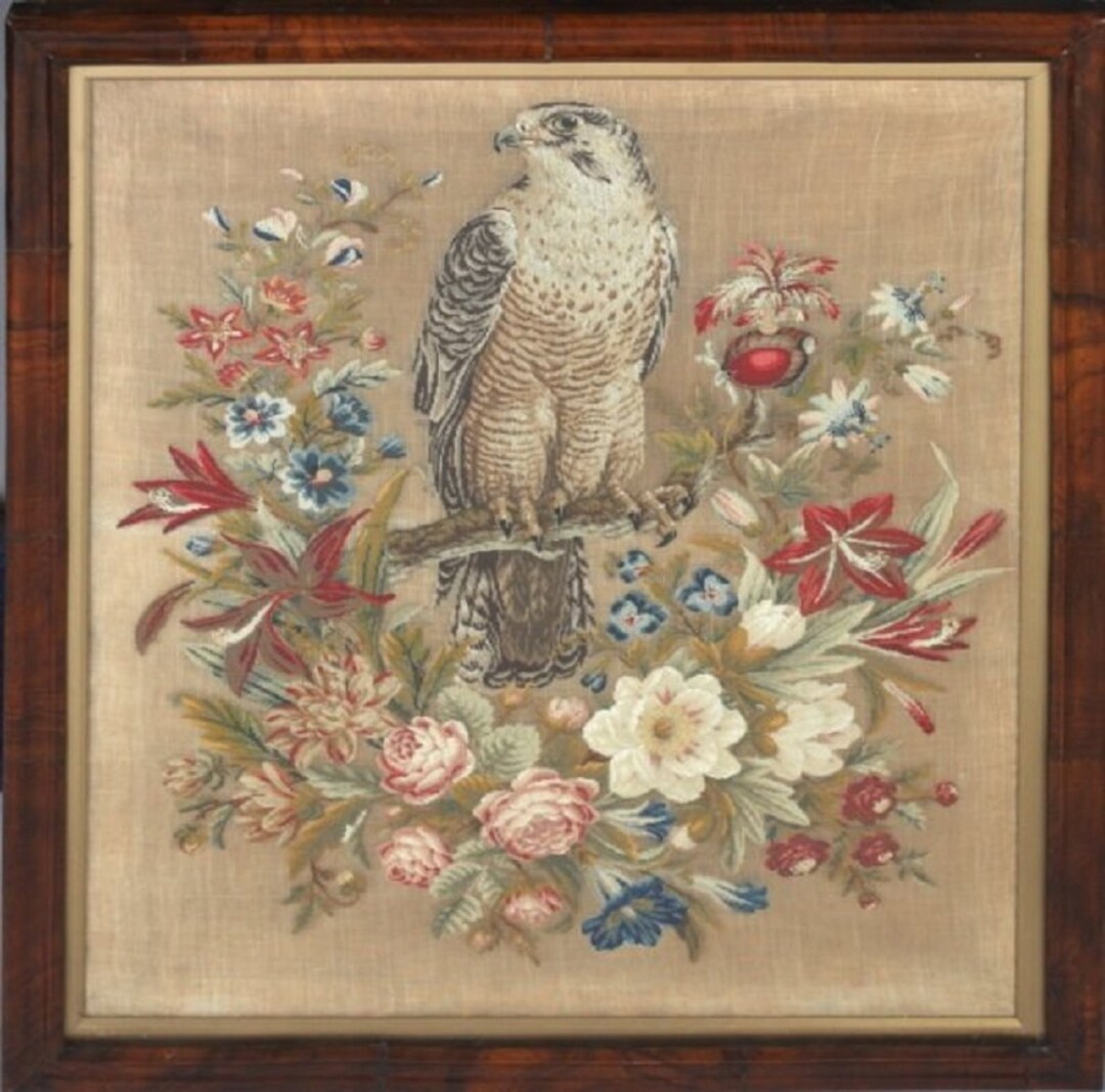 Vintage Cross Stitch Pattern Falcon Instant Pdf Download Bird and ...