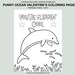 4 Pack Valentine Ocean Coloring Pages for Kids, Kids Valentine Activity ...