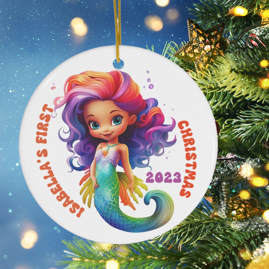 Personalized Mermaid Under the Sea Christmas Ornament - Etsy