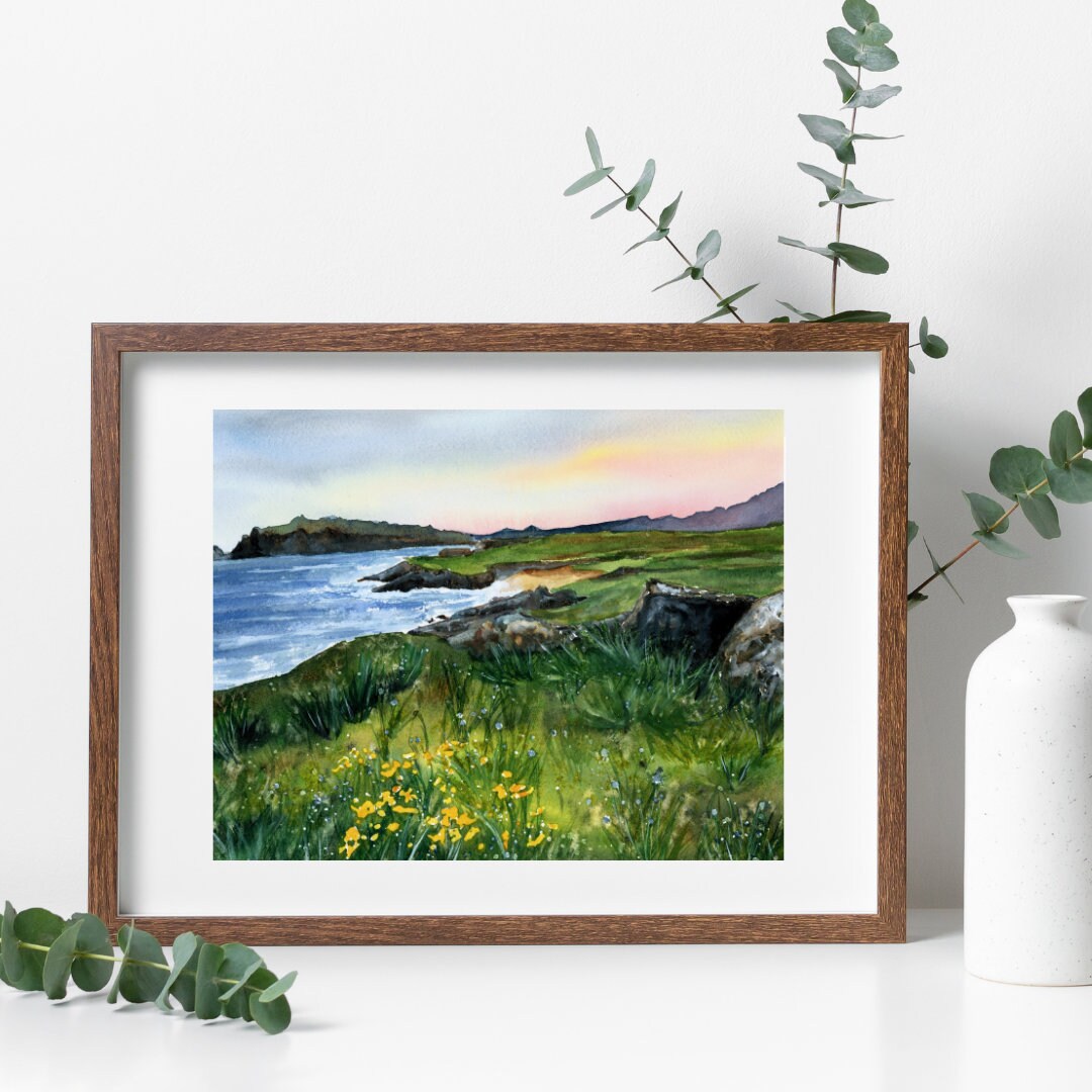 Dingle Ireland Shoreline Watercolor PRINT - Etsy