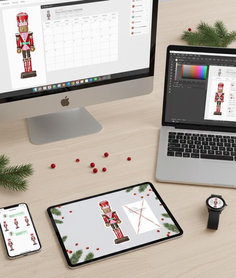 Modern Nutcracker Digital Sticker - Hand-drawn - Etsy