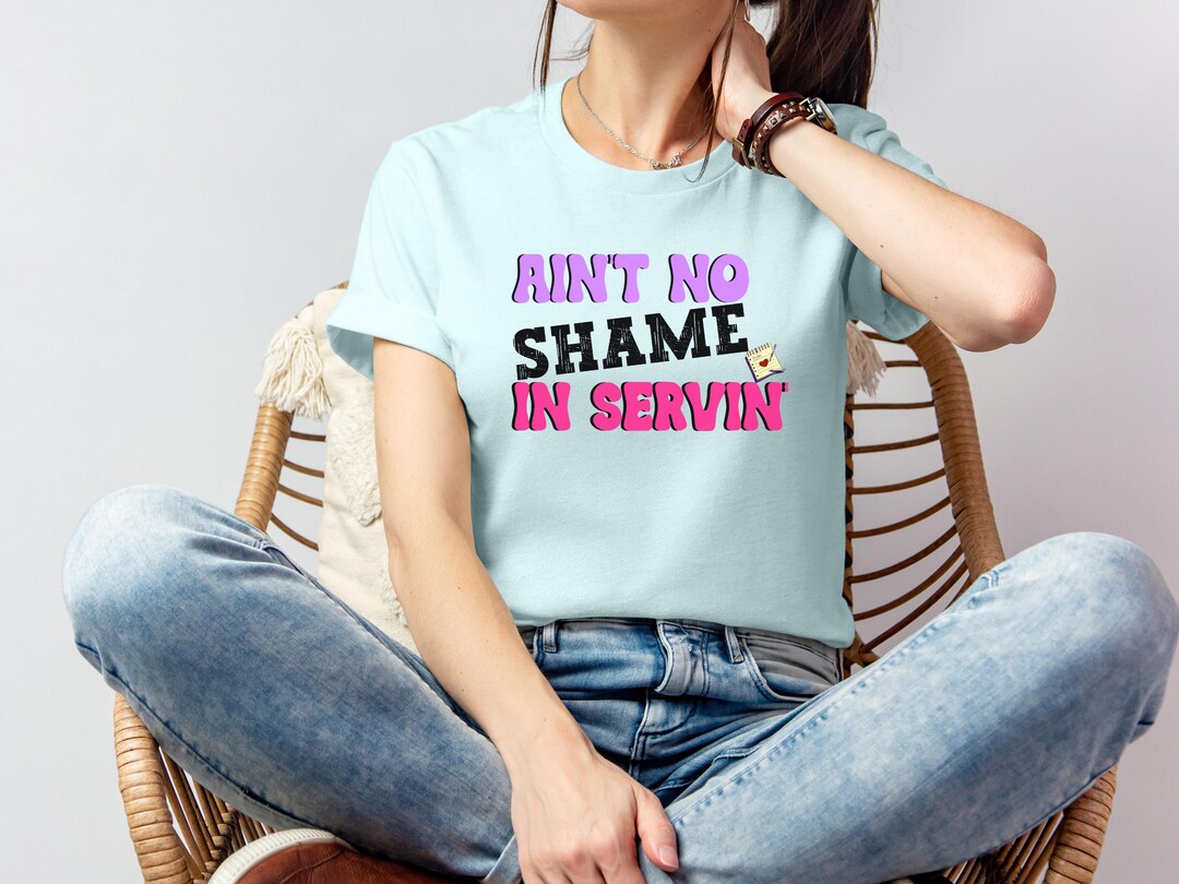 Retro Server Shirt, Vintage Diner Waitress Tee, 70s Style Restaurant T ...