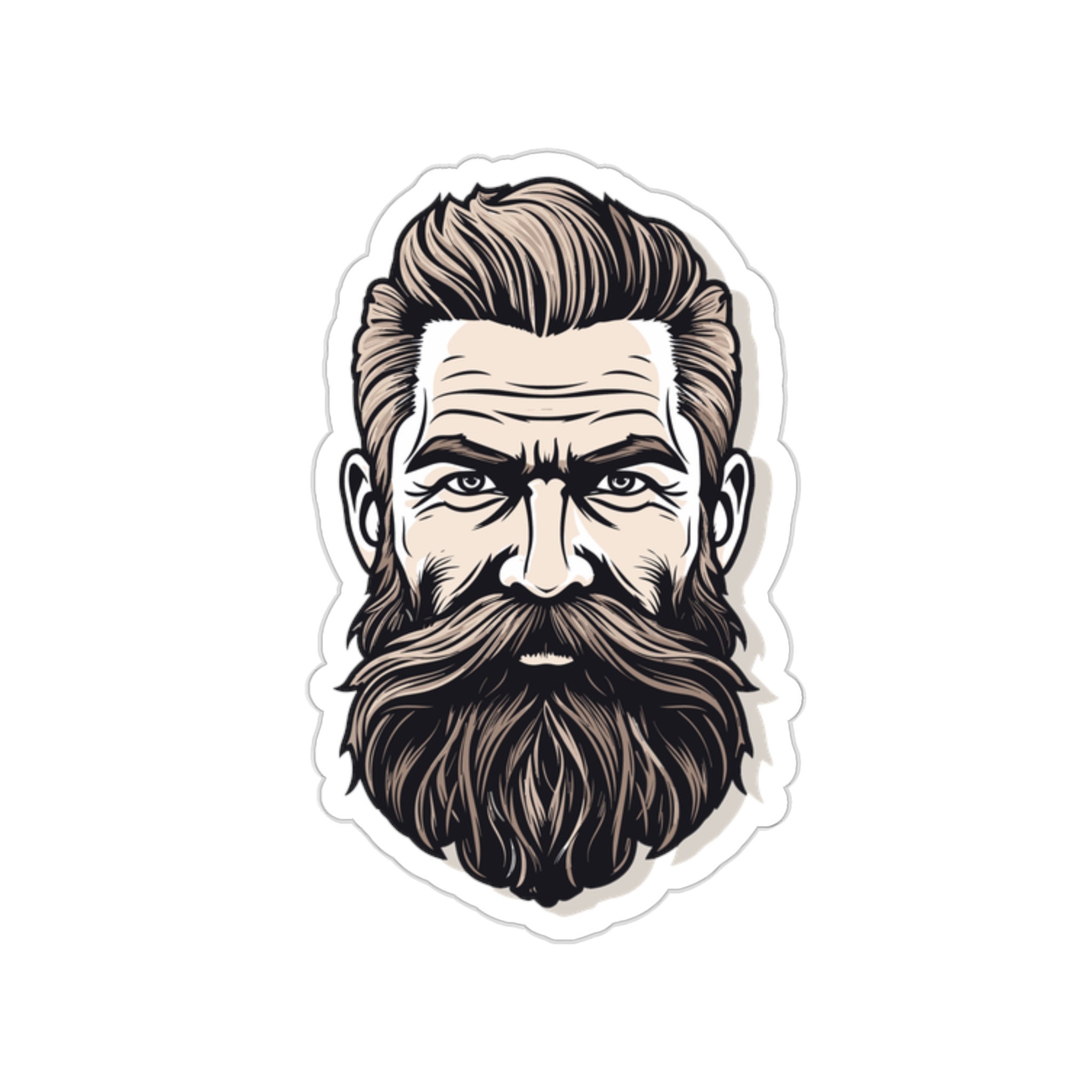 World Beard Day 2023 Sticker Bearded Man Sticker Gifts for - Etsy