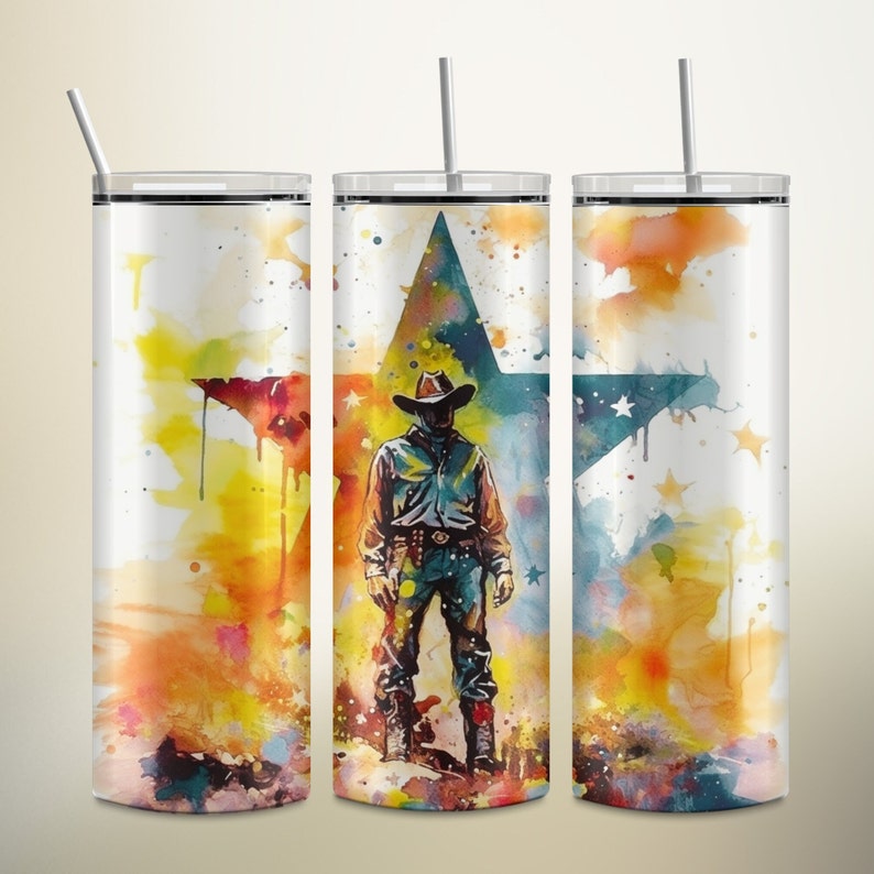 Bundle 4 Grunge Western Cowboy Tumbler Wraps for Him, 20oz Skinny ...
