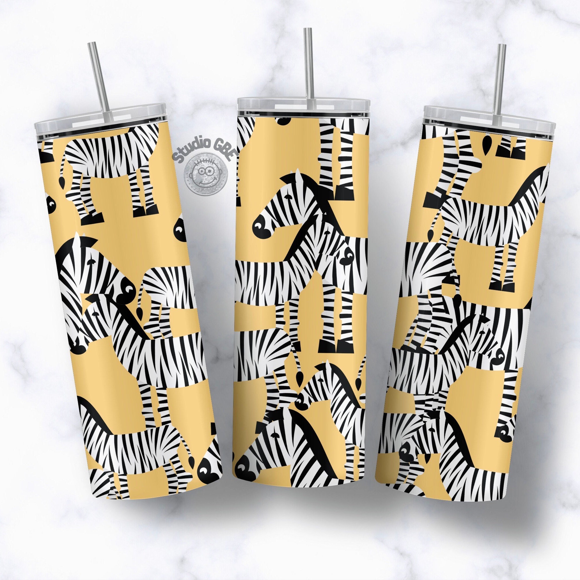 Zebra Tumbler Wrap PNG BUNDLE, 20oz Skinny 9.2 X 8.3 , Digital Download ...