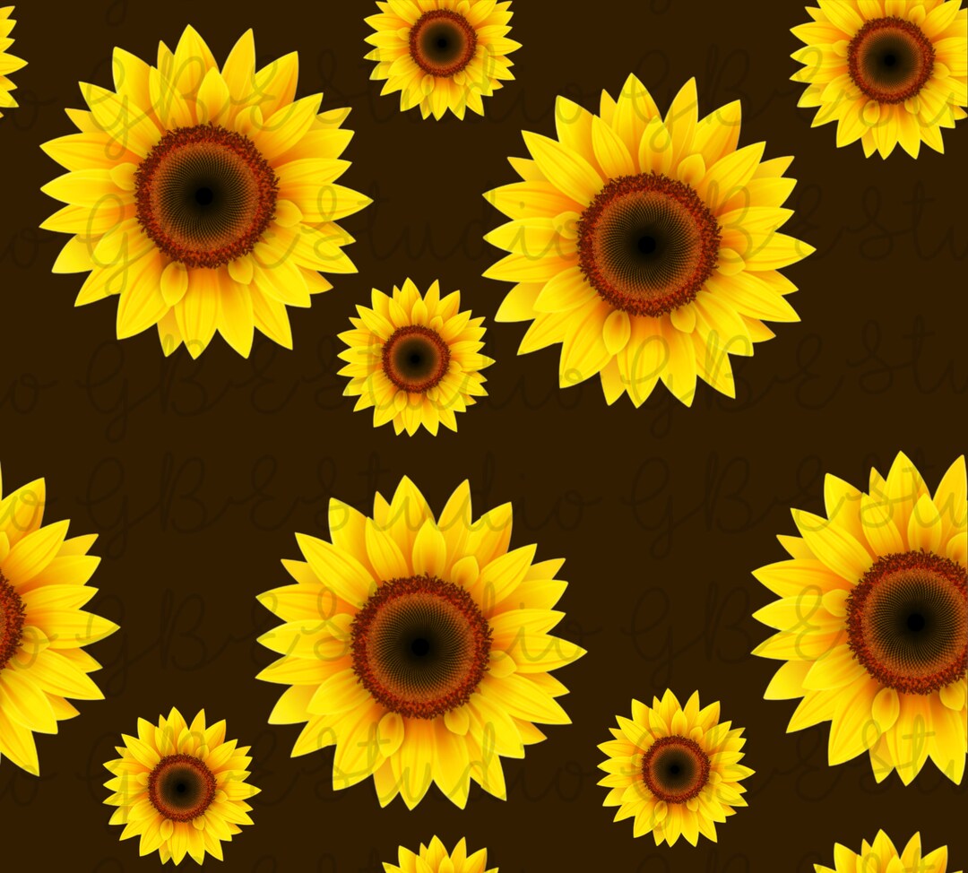 Seamless Sunflower Pattern PNG SVG JPG Sublimation Design - Etsy