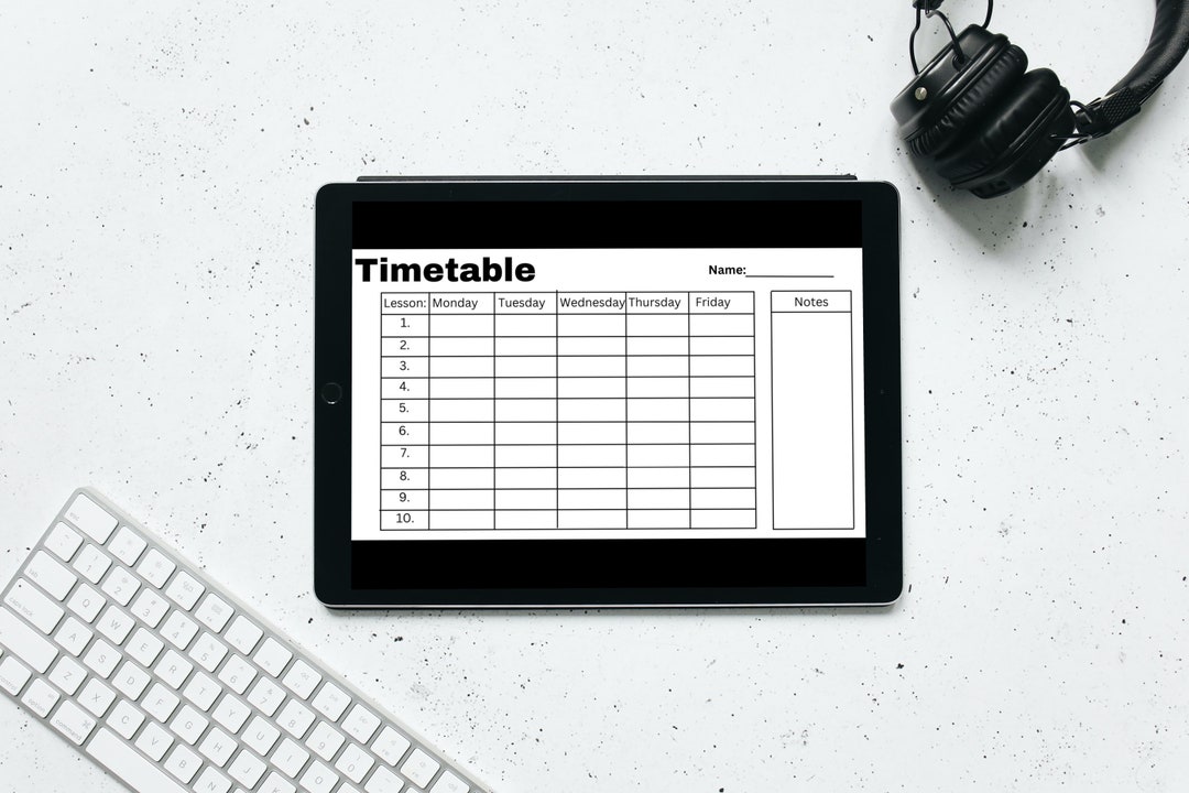 Digital , School Timetable ,druckbares Set ,sofort Download ,planner ...