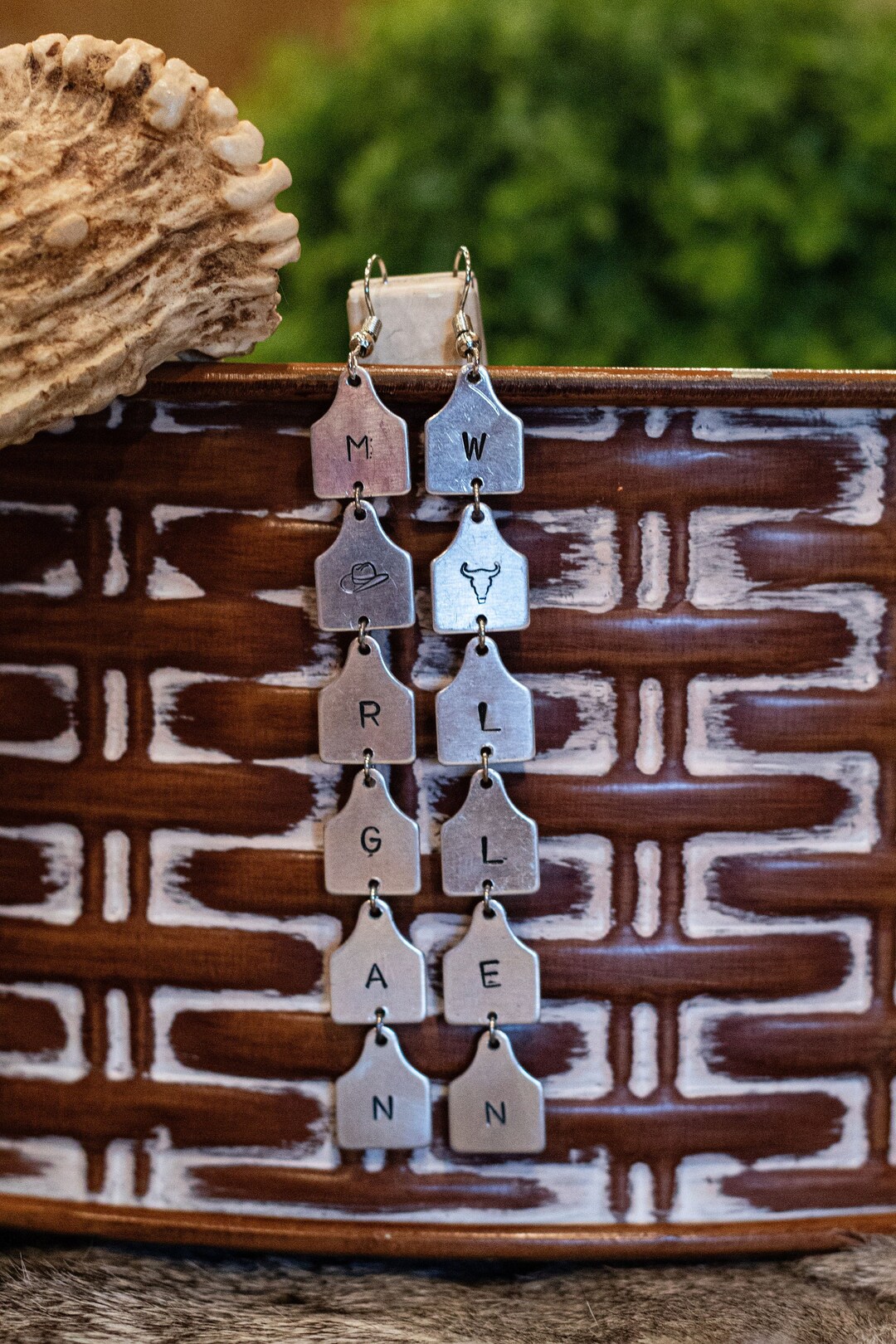 Morgan Wallen Western Cow Tag Earrings, Silver Cow Tags Customizable ...