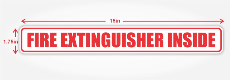 Fire Extinguisher Inside Decal Sticker Semi Truck Safety Decal Vinyl ...