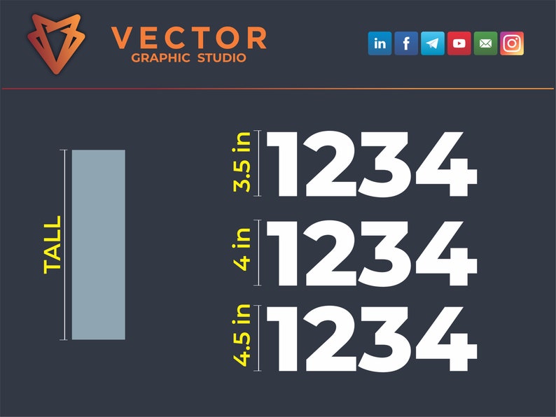 Custom Truck # Decals (2 Pcs) - Unit Number for Semi Truck, Unit Number ...