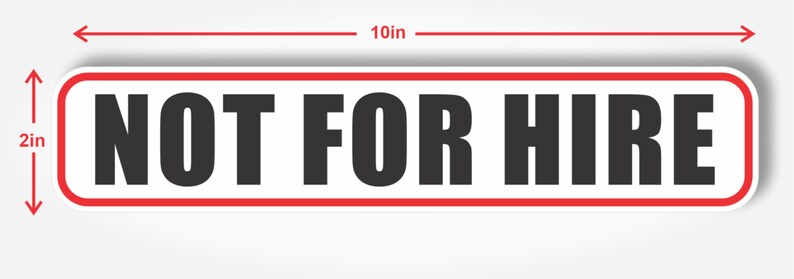 Not for Hire Decal Semi Big Rig Truck OWNER Decal Sticker Trucker (SET ...