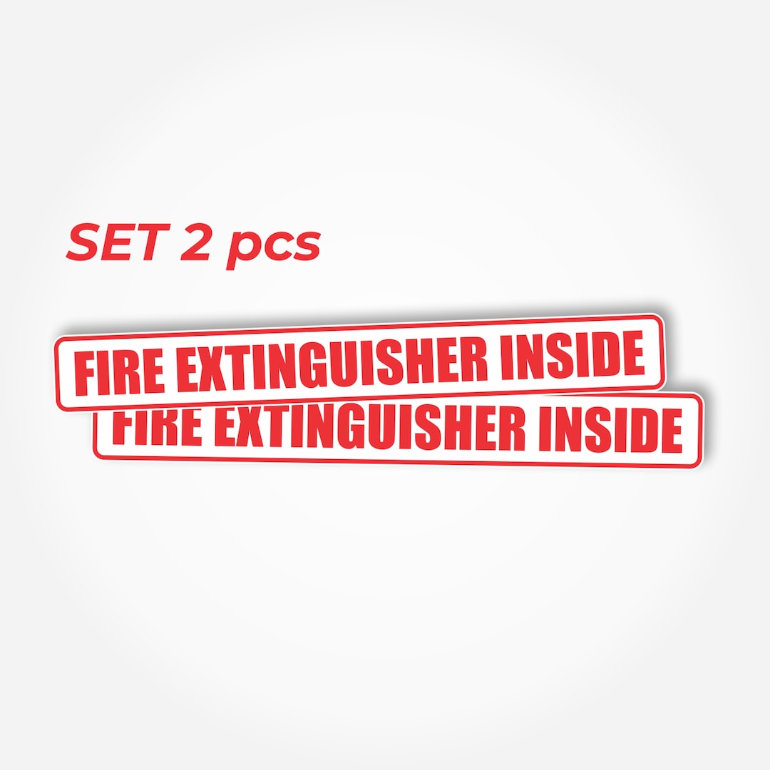 Fire Extinguisher Inside Decal Sticker Semi Truck Safety Decal Vinyl ...