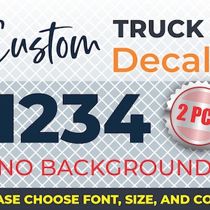Custom Truck # Decals (2 Pcs) - Unit Number for Semi Truck, Unit Number ...
