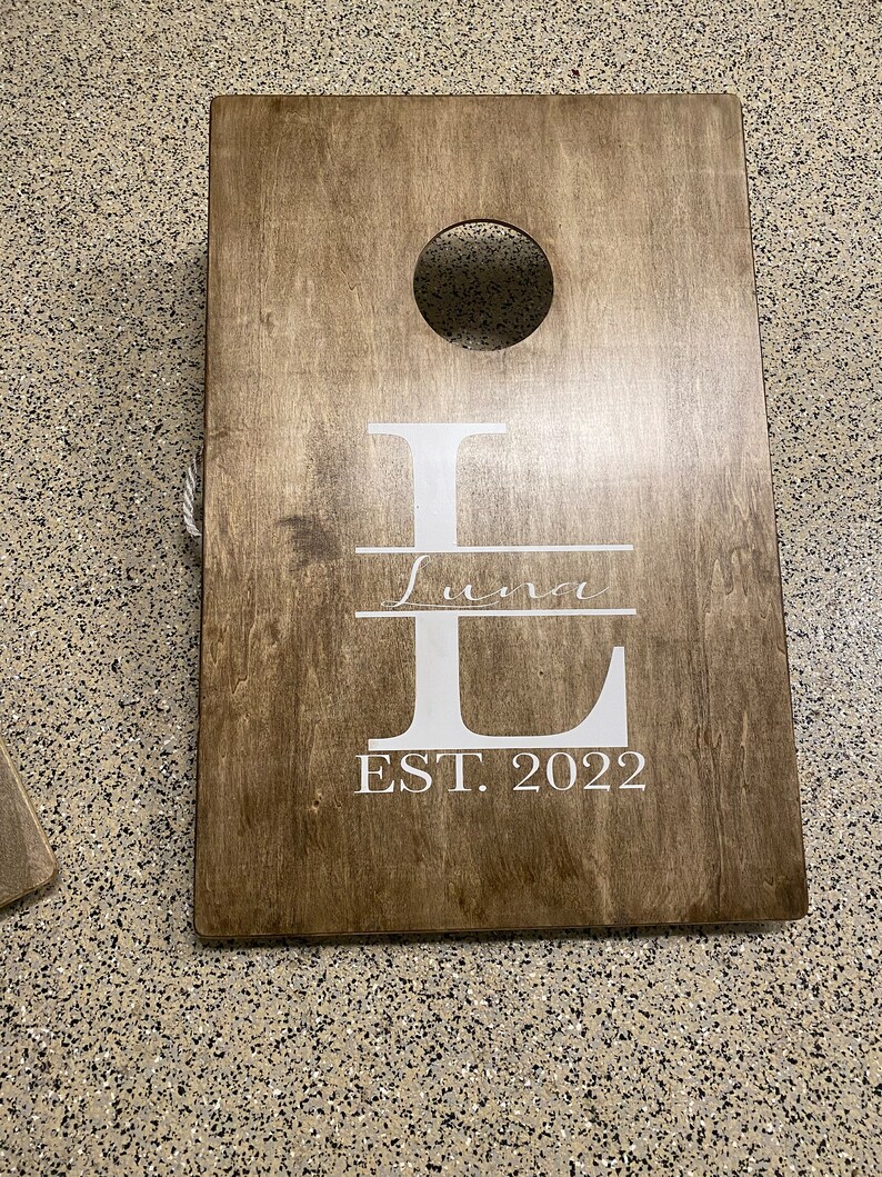 Custom Monogram Wedding Cornhole Boards - Etsy