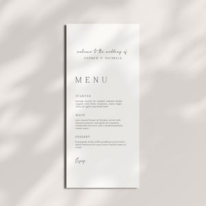 Elegant Wedding Menu Template, Classic & Simple Menu, Fully Editable in ...