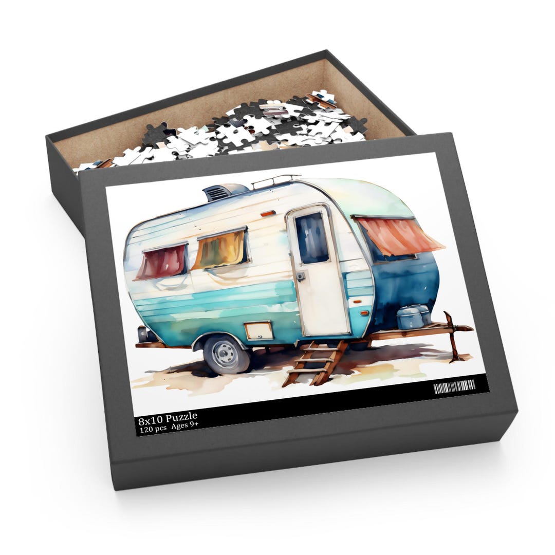 Vintage Camper Puzzle, Cozy Family Game Night, Nostalgic Travel Decor ...