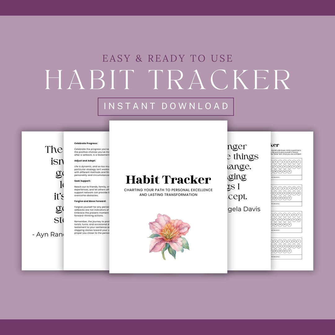 Simple Habit Tracker, Habit Tracking Workbook, Easy to Use Habit ...