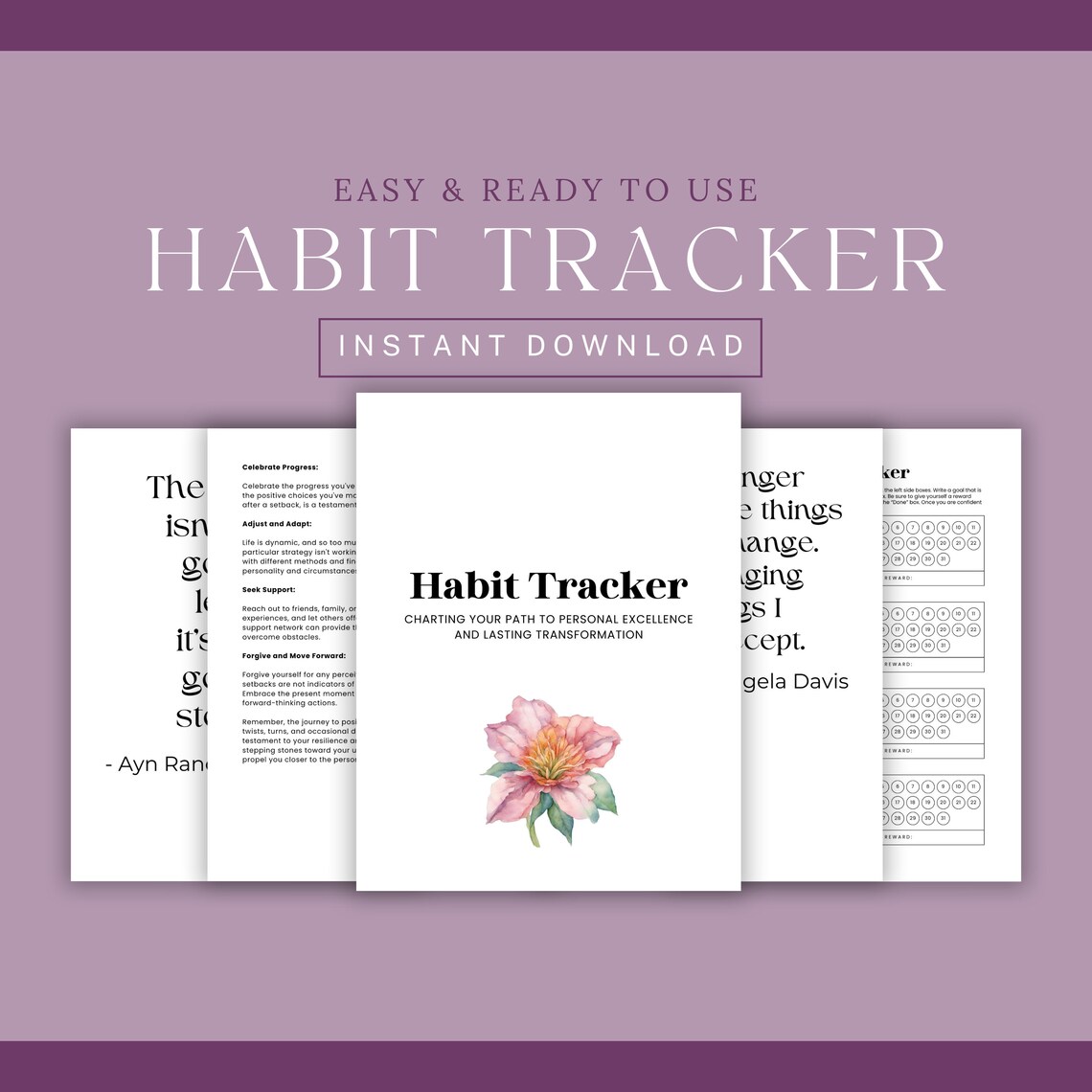 Simple Habit Tracker, Habit Tracking Workbook, Easy to Use Habit ...