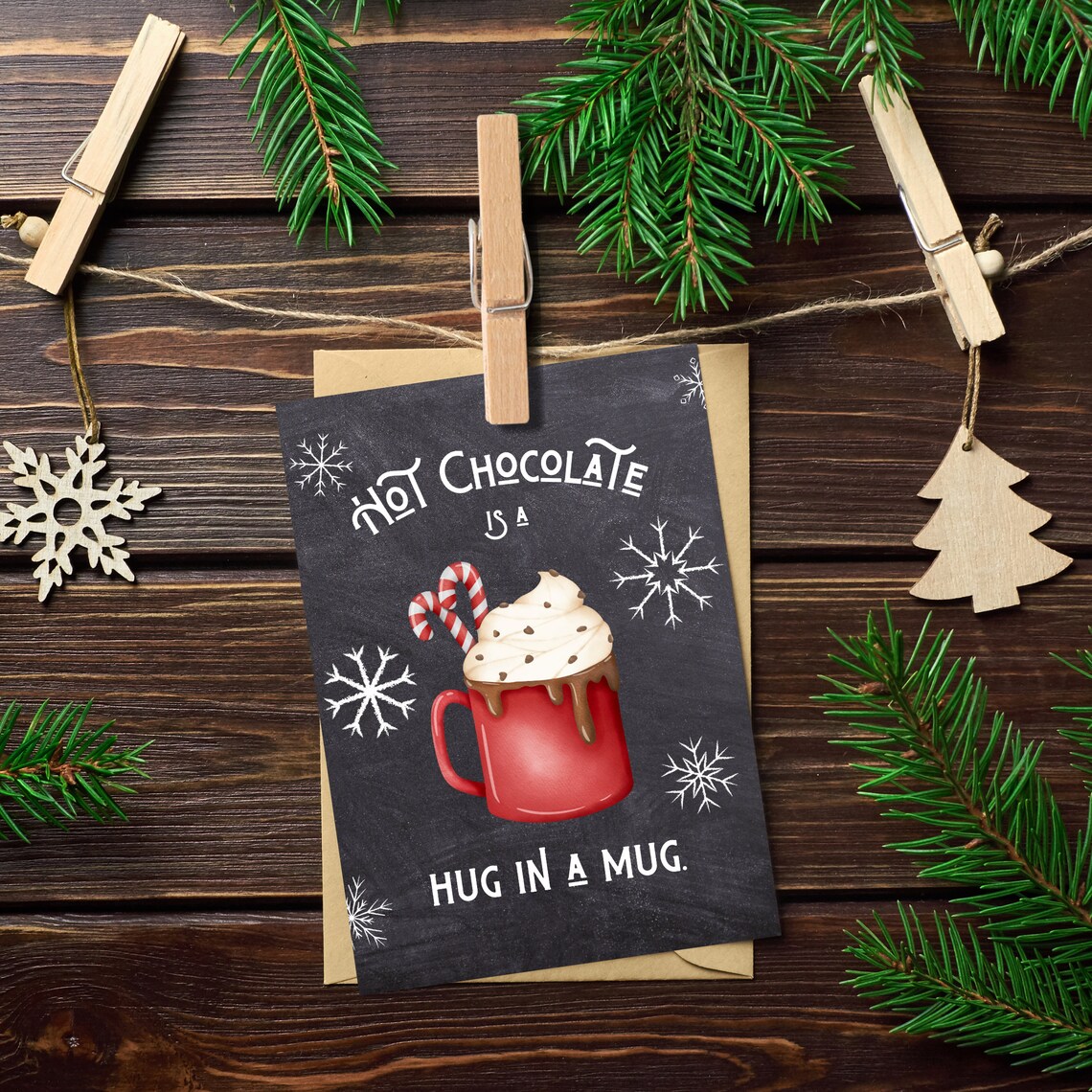 Hot Chocolate Sign Digital Download Winter Decor Printable Christmas ...