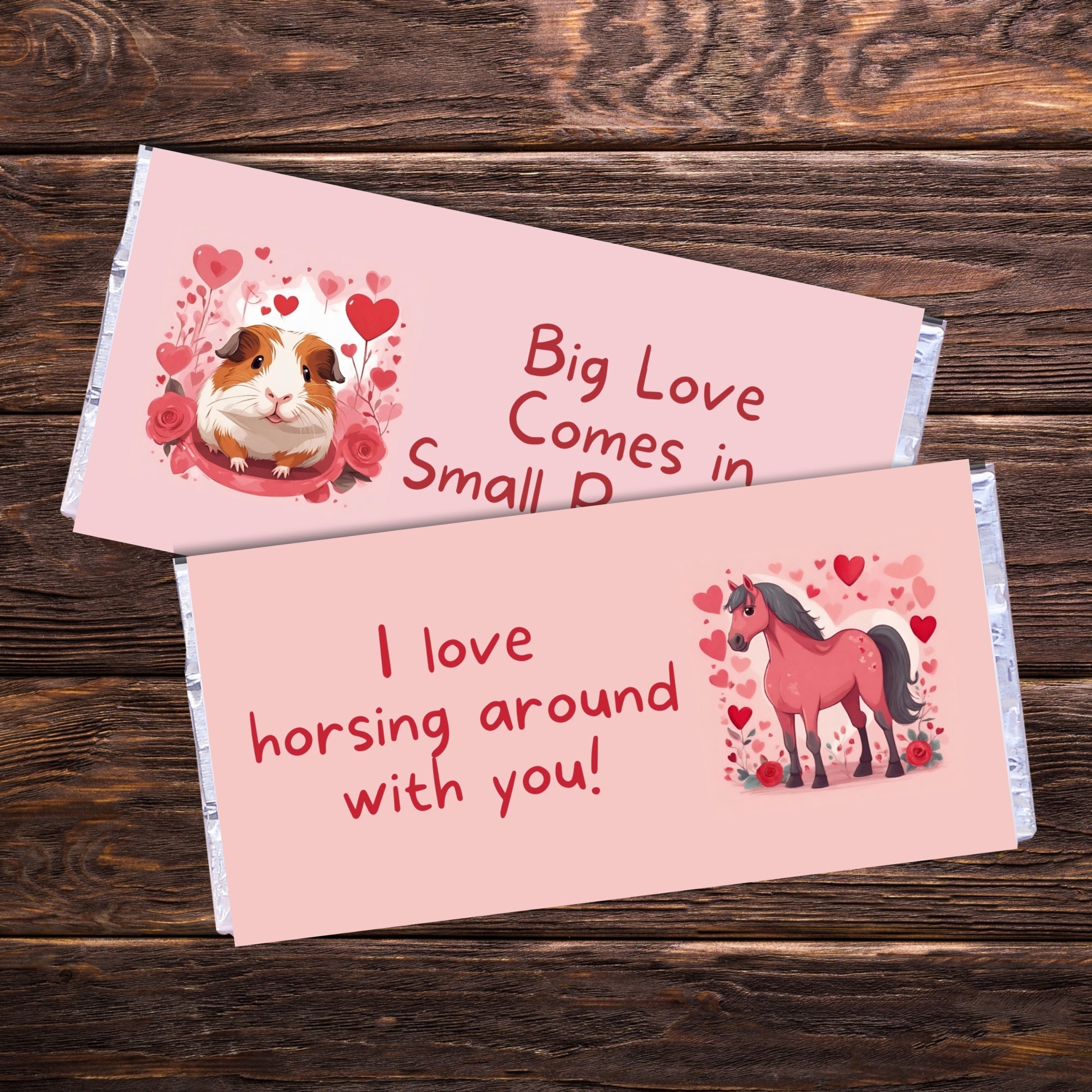Printable Valentine Candy Bar Wrappers, Pet Lovers Valentines, Kids ...