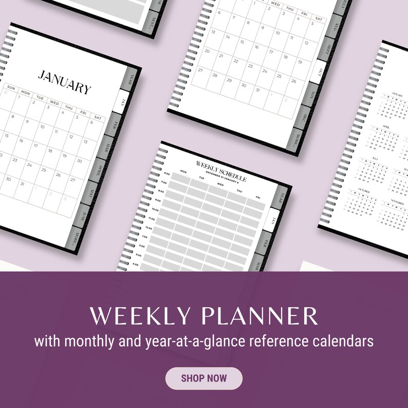 2024 Dated Planner PDF, Downloadable Calendar 2024, 2024 Weekly ...