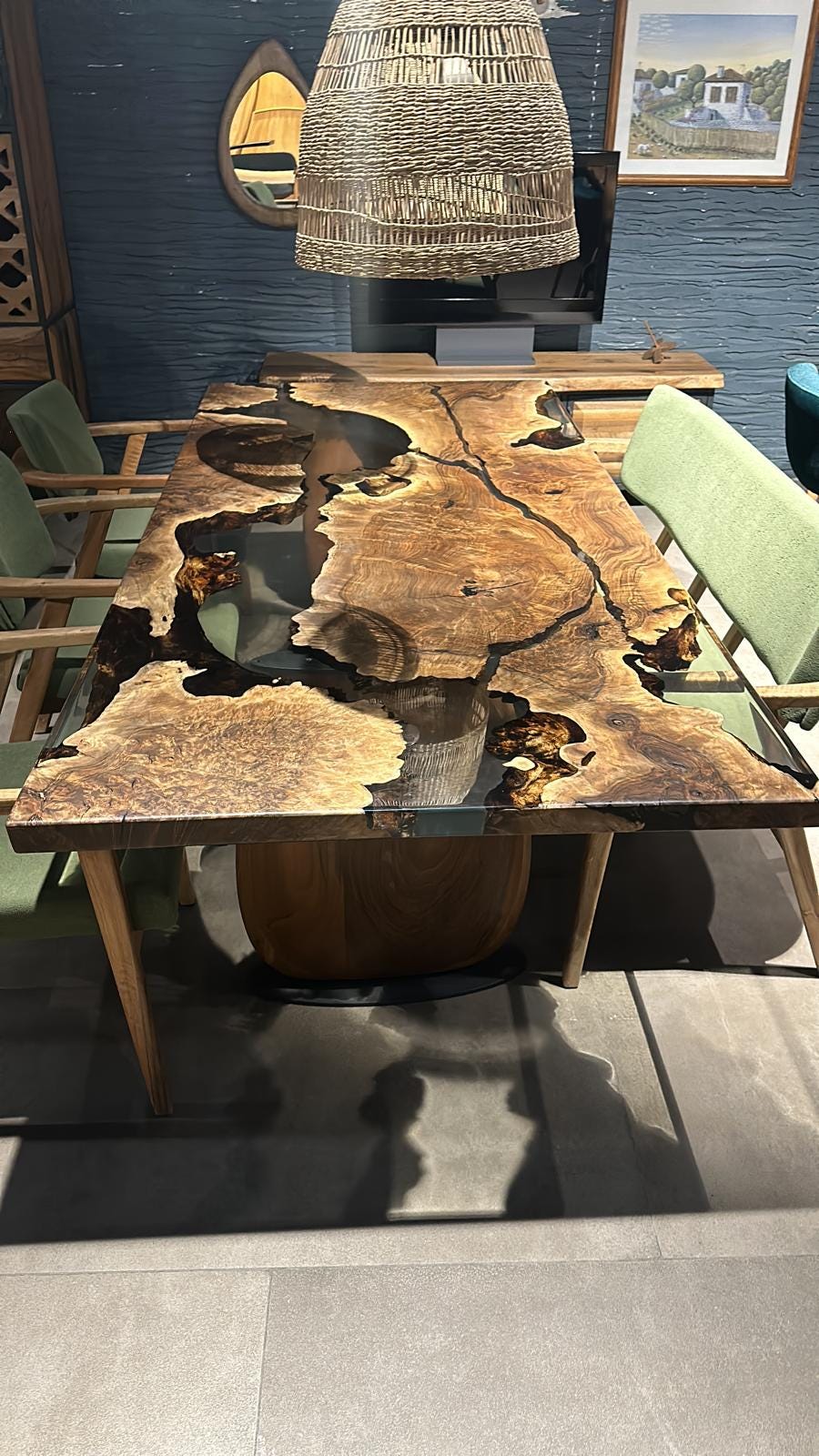 DİNİNG TABLE WOOD ,epoksi Ahsap Masa, Ceviz Ağacı Masa, Kütük Masa ...