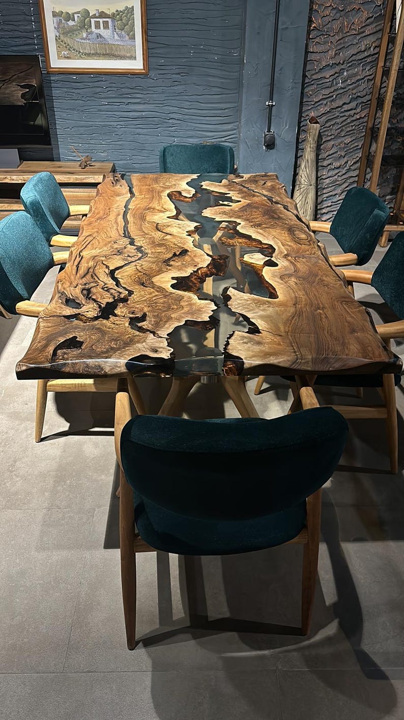 DİNİNG TABLE WOOD ,epoksi Ahsap Masa, Ceviz Ağacı Masa, Kütük Masa ...