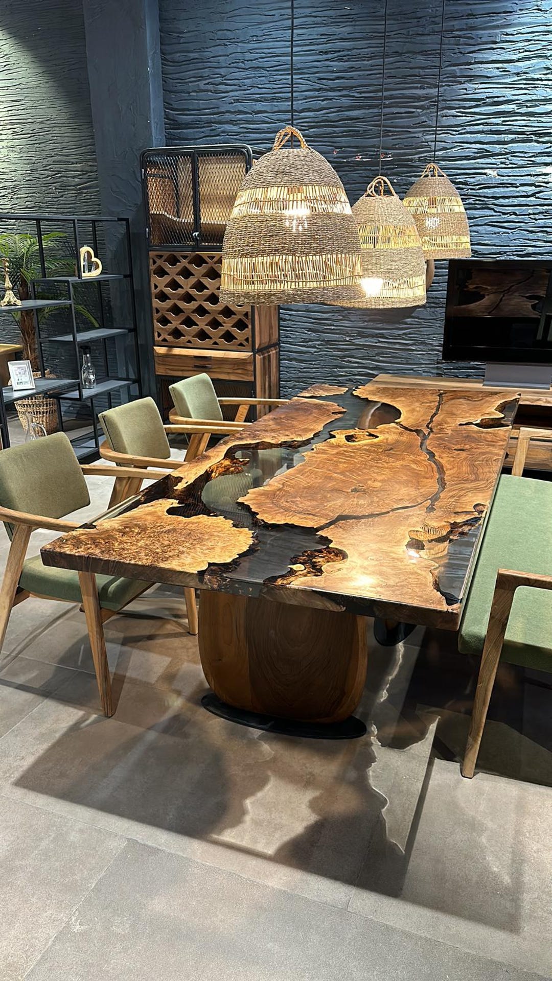 DİNİNG TABLE WOOD ,epoksi Ahsap Masa, Ceviz Ağacı Masa, Kütük Masa ...