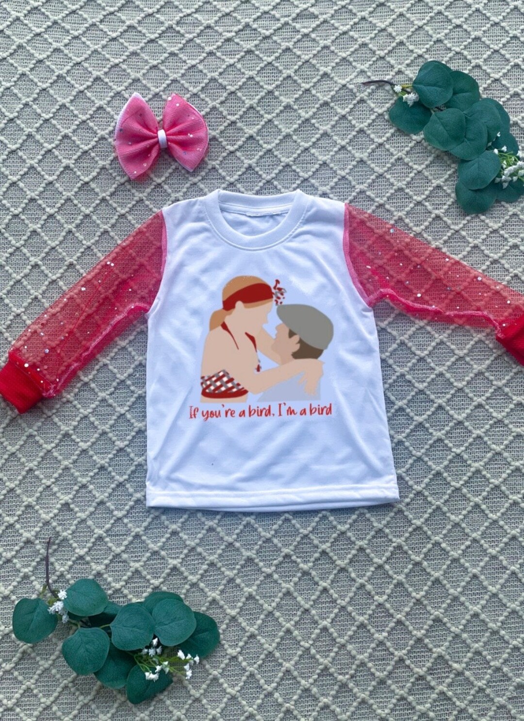 Valentines Notebook Shirt With Mesh Sleeves and 5in. Bow - Etsy