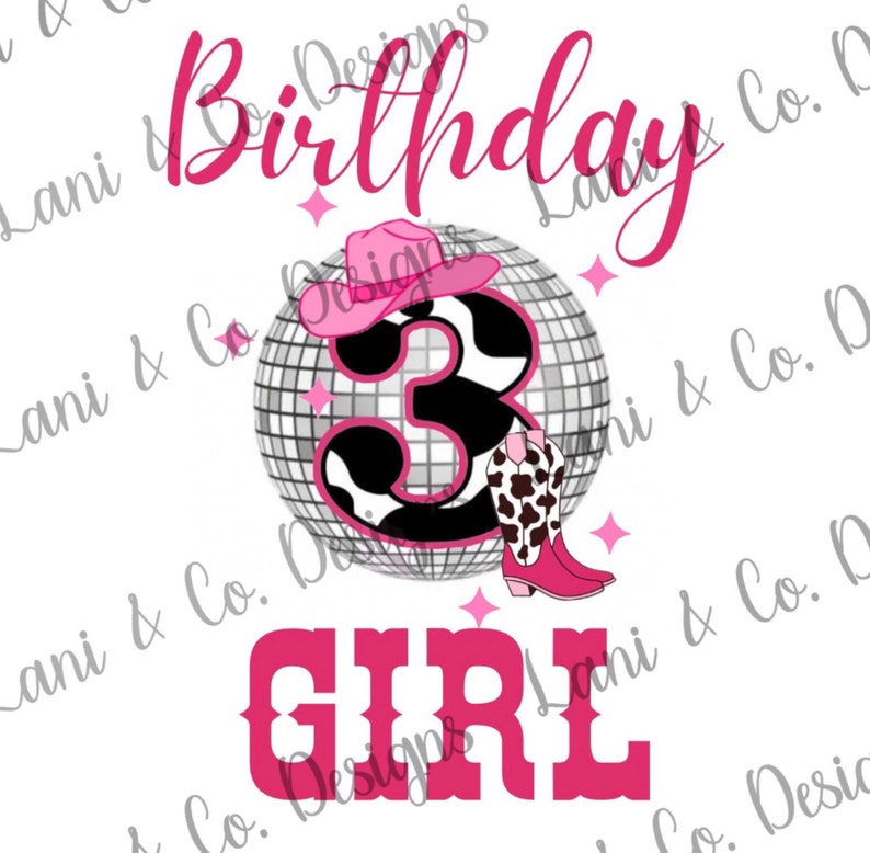 Customizable Disco Cowgirl Birthday Shirt - Etsy