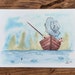 Hand Painted Card, Fishing on Lake Card, Man's Best Friend Card, Boy ...