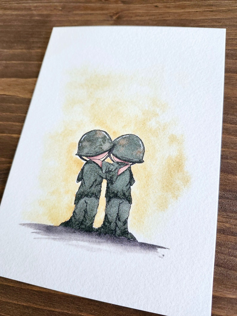 Hand Painted Card, Veterans Card, Military Card, Brotherhood Art ...