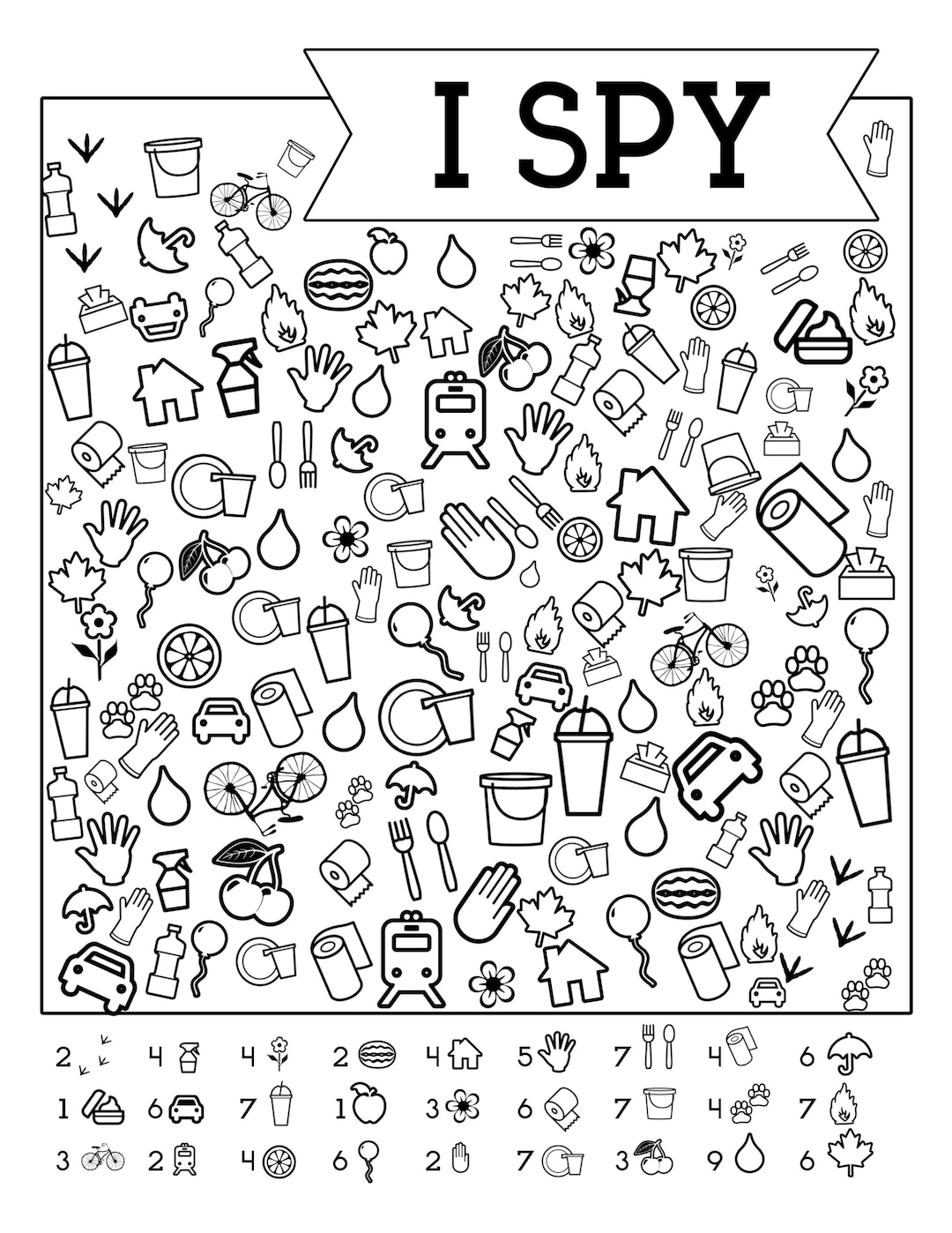 I Spy Printable Road Trip Games for Kids - 59pgs - Etsy