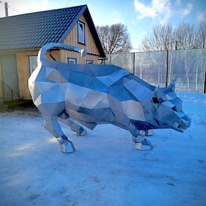 El Toro en DXF para ensamblar a partir de chapa metálica. Escultura ...