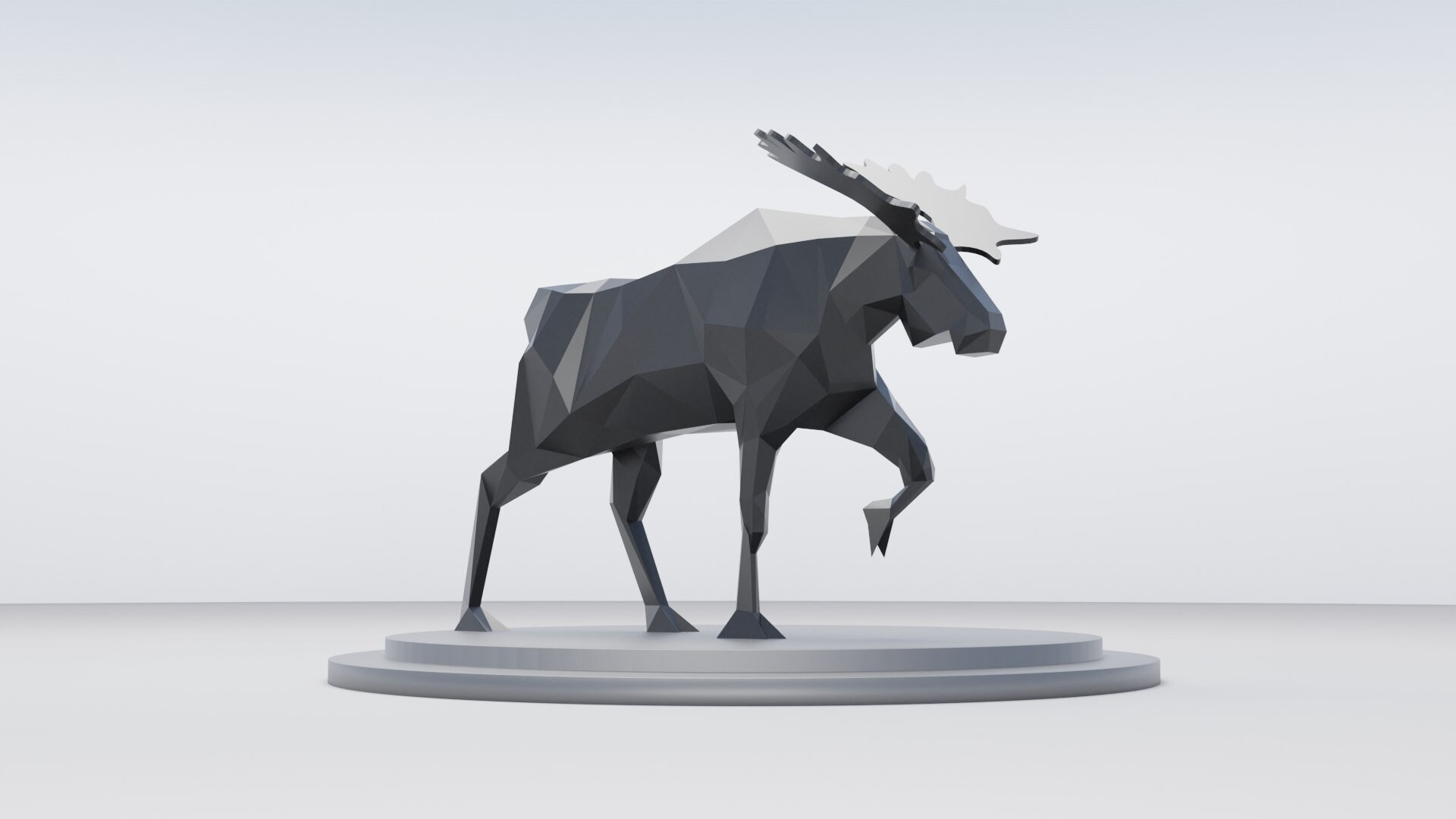 Moose in DXF for Assembly From Sheet Metal. 3D Animal Sculpture, 3D ...