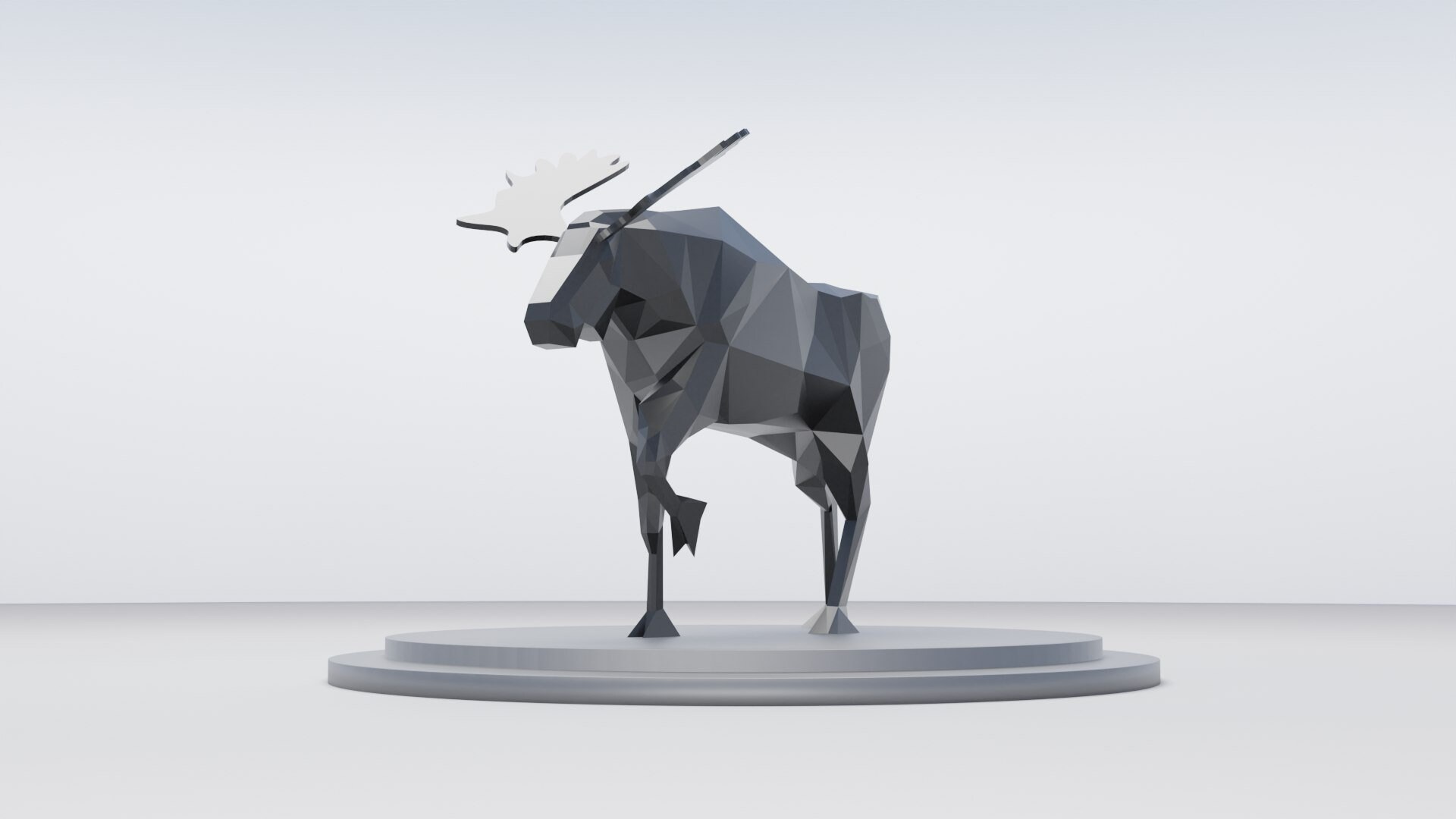 Moose in DXF for Assembly From Sheet Metal. 3D Animal Sculpture, 3D ...