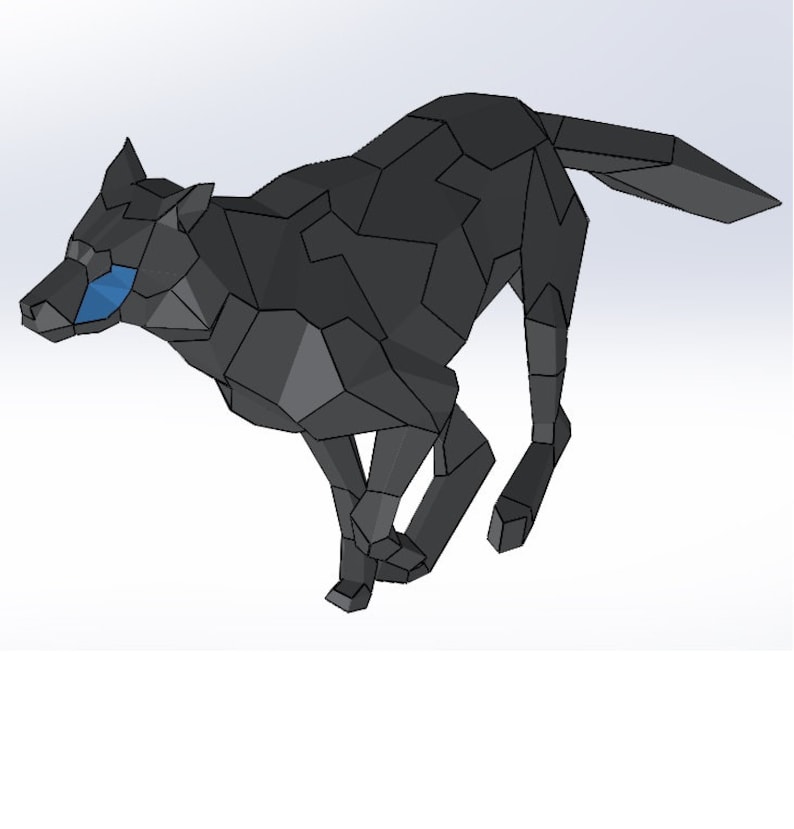 Wolf in DXF for Assembly From Sheet Metal. 3D Animal - Etsy