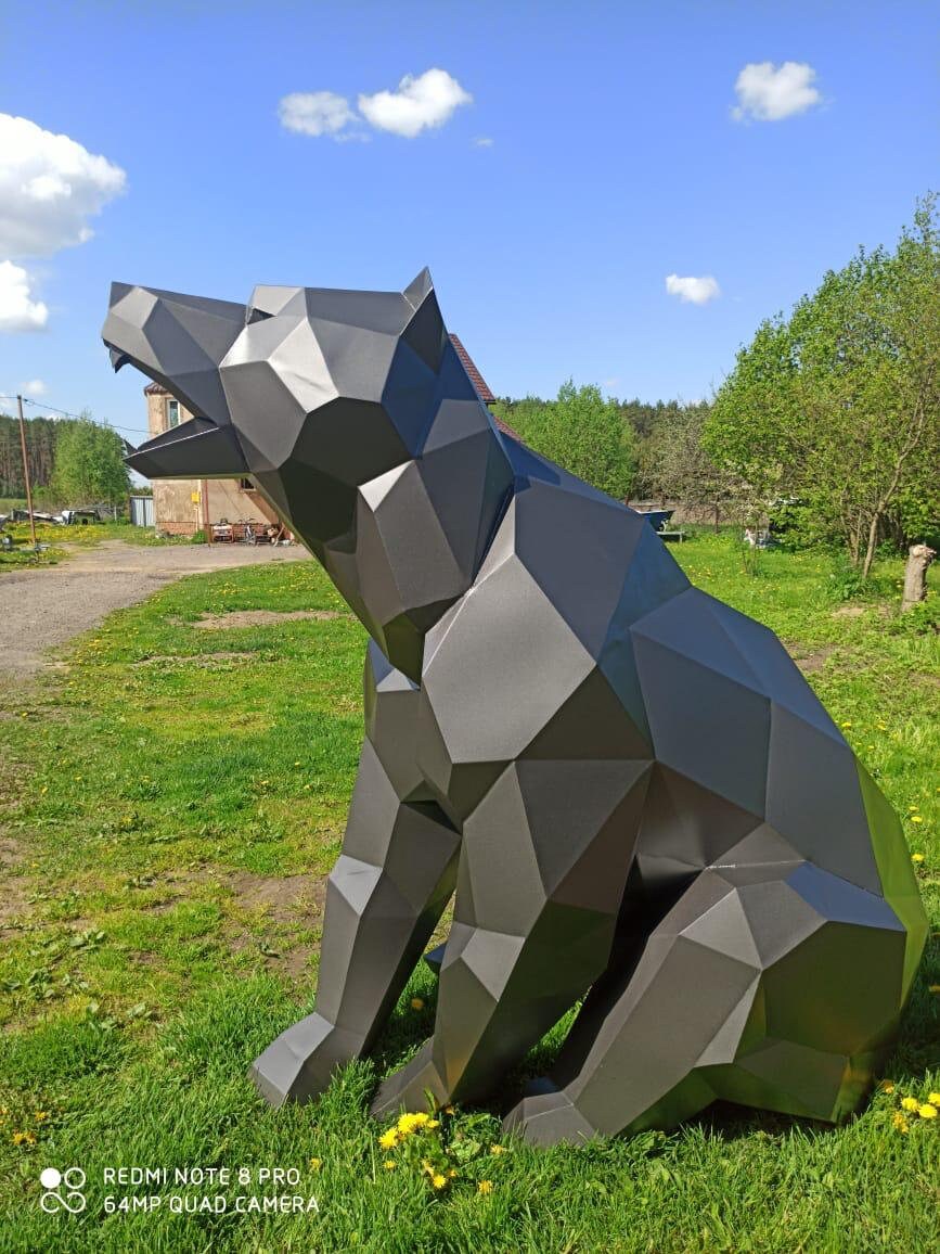 Bear in DXF for Assembly From Sheet Metal. 3D Animal Sculpture, 3D ...